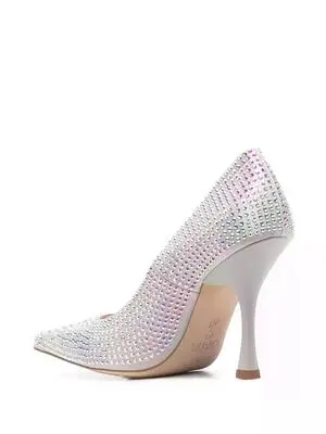 Liu Jo Embellished Pointed Toe High Heel Pumps - Grey