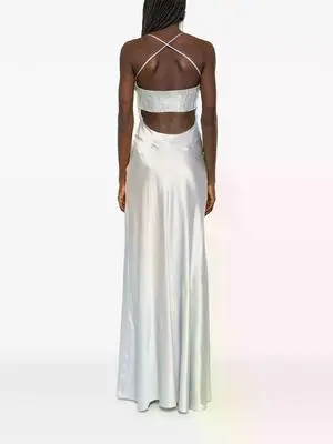 Retrofete Emery Maxi Dress With Crystal Embellishment - Blue