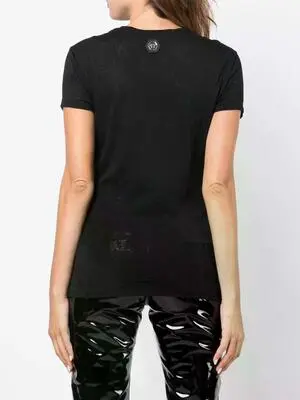 Philipp Plein Queen Of Bling" Embellished Cotton T-shirt