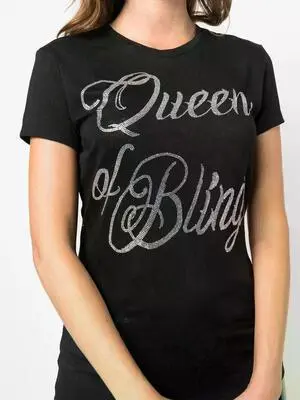 Philipp Plein Queen Of Bling" Embellished Cotton T-shirt
