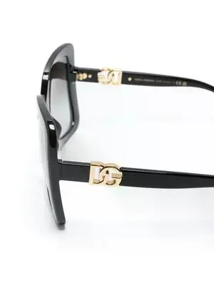 Dolce & Gabbana Oversize-frame Sunglasses With Logo Plaque