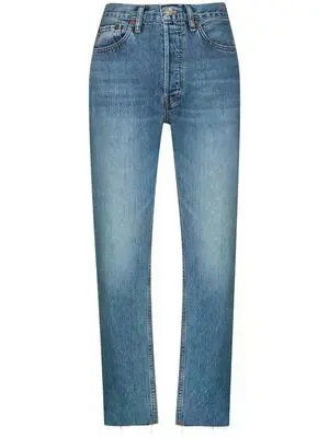 RE/DONE Stove Pipe Cropped Jeans