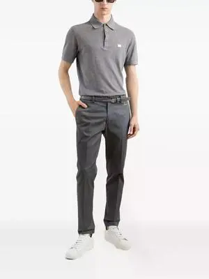 Dolce & Gabbana Logo-plaque Polo Shirt - Grey