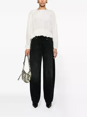 Isabel Marant Étoile Vetan High-rise Wide-leg Jeans - Black