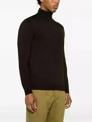 Kiton Fine-knit Roll-neck Jumper - Brown