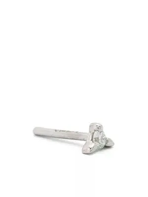 MARIA BLACK 14kt White Gold Fuzzy Glitz Piercing Stud