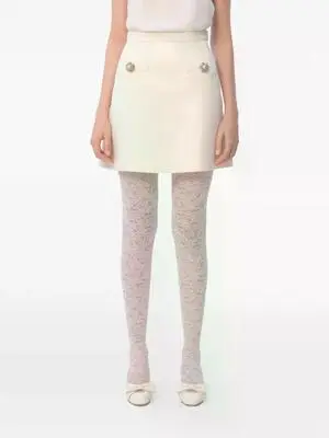 Valentino Garavani Crepe Couture Skirt With Jewel Button Detail