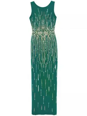 SAIID KOBEISY Beaded Crepe Gown