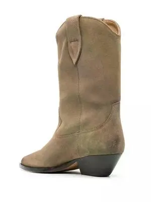 Isabel Marant Étoile Suede Calfskin Cowboy Boots - Brown