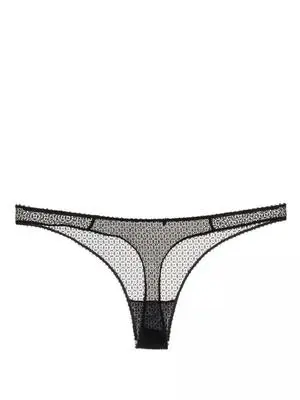 Kiki De Montparnasse Crochet Semi-sheer Thong