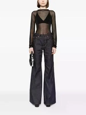 Sacai Mid-rise Flared Jeans With Belt