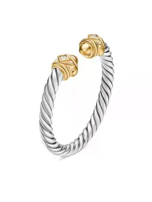 David Yurman Renaissance Diamond Ring In Sterling And 14k Yellow Gold