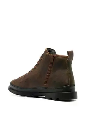 Camper Brutus Leather Ankle Boots - Brown