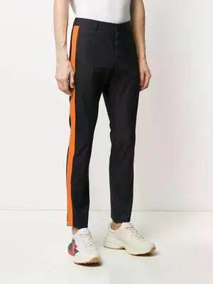 Valentino Garavani Contrast Panelled Trousers - Blue