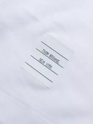 Thom Browne Relaxed Fit Cotton T-shirt With Side Slits - White