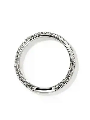 John Hardy Sterling Pavé Diamond Band Ring