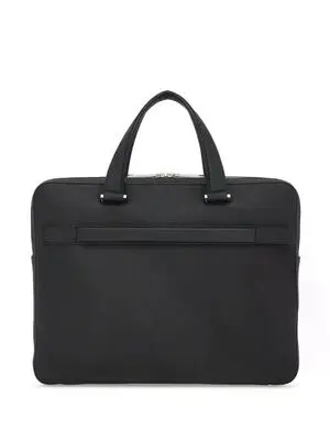 FERRAGAMO Monogram Embossed Leather Briefcase