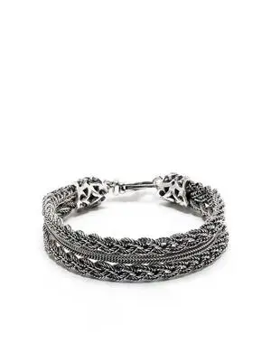 Emanuele Bicocchi Braided Chain Bracelet - Silver