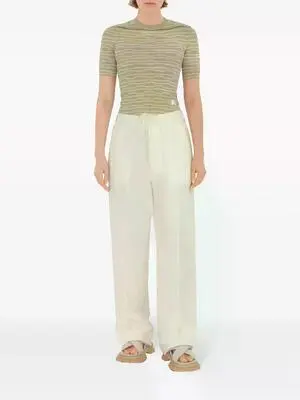 Burberry Embroidered Logo Knit T-shirt