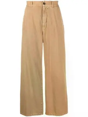 Incotex High-waist Wide Leg Trousers - Brown