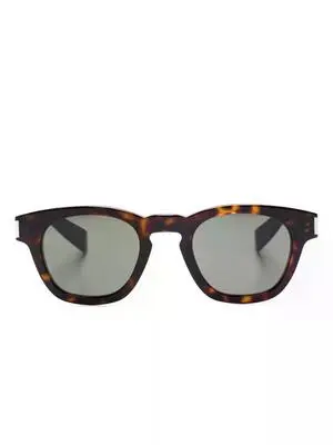 Saint Laurent Square Frame Sunglasses - Brown