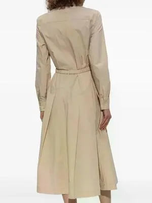 Tory Burch Belted Midi Shirt Dress - Neutrals