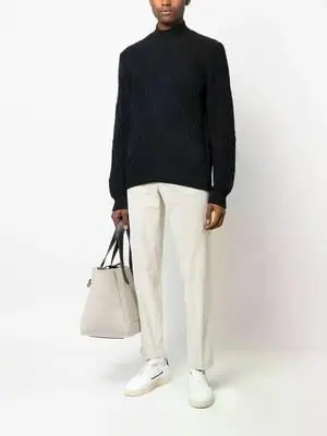 Corneliani Cable Knit Turtleneck Jumper