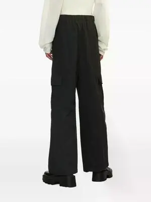 TOUT A COUP Cargo Trousers With Drawstring Waist - Black