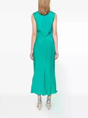 Victoria Beckham Sleeveless Gathered Midi Dress