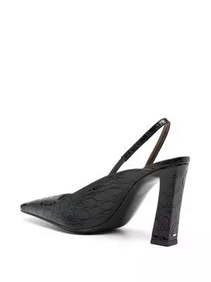 GIUSEPPE ZANOTTI 90mm Brendha Croc Effect Slingback Pumps