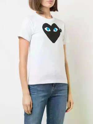 Play Comme Des Garcon Graphic Print Cotton T-shirt