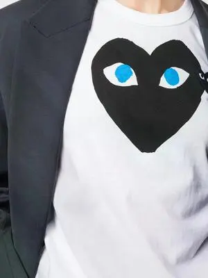 Play Comme Des Garcon Graphic Print Cotton T-shirt