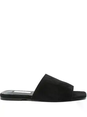 TOTEME Velour-leather Flat Sole Sandals