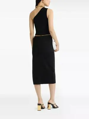 PATOU Decorative Zip Midi Skirt - Black