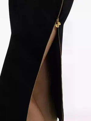 PATOU Decorative Zip Midi Skirt - Black