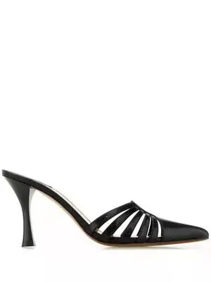 Paris Texas 80mm Nadia Mules - Black