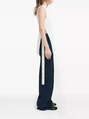 Proenza Schouler Sleeveless Mock Neck Top With Side Slits - White