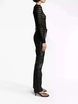 Proenza Schouler White Label Lambskin Straight-leg Trousers