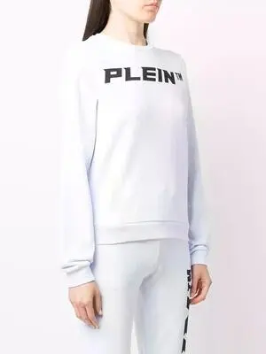 Philipp Plein Logo Print Cotton Sweatshirt - White