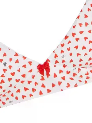 Karl Lagerfeld K/heart Bralette - White