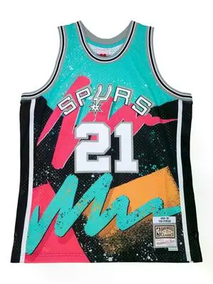 Mitchell & Ness Nba San Antonio Spurs Tim Duncan 1998 Hyper Hoops Swingman Tank Top - Black