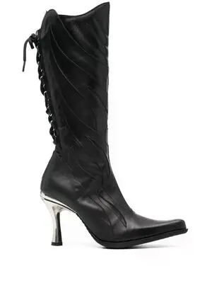 Vetements X New Rock Firestorm 100mm Leather Boots - Black