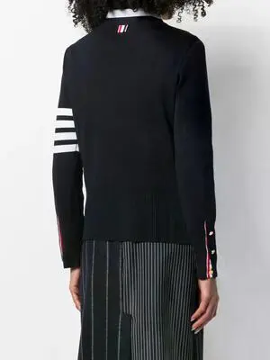 Thom Browne 4-bar Milano Stitch Crew Neck Jumper - Blue