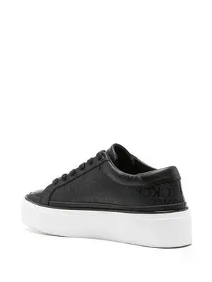 Calvin Klein Monogram Print Flatform Sneakers