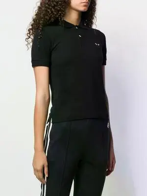 Play Comme Des Garcon Cotton Embroidered Heart Polo Shirt