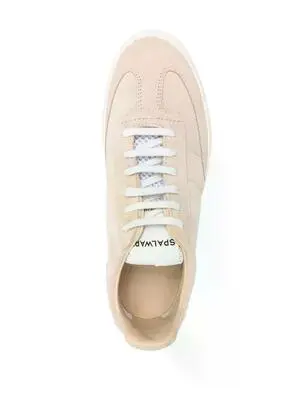 SPALWART Logo Patch Low-top Suede Sneakers - Neutrals