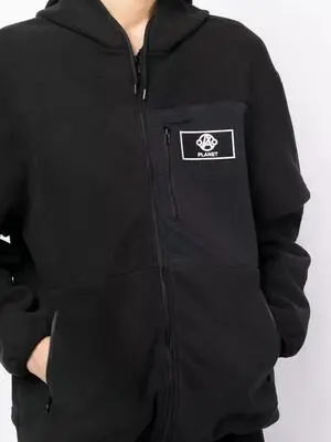 Anrealage Logo Patch Zip-up Hoodie