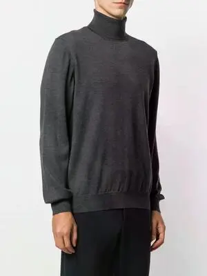 BARBA NAPOLI Knitted Roll Neck - Grey