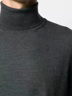 BARBA NAPOLI Knitted Roll Neck - Grey