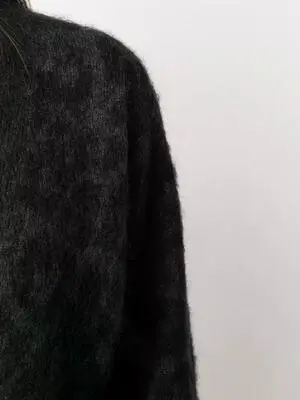 Valentino Garavani Leopard Print Belted V-neck Cardigan